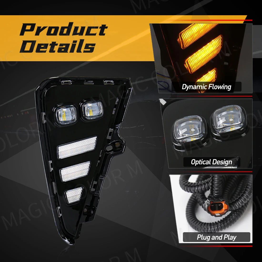 Car LED Daytime Running Lights Fog Lamp For Proton X50 Geely Coolray ...