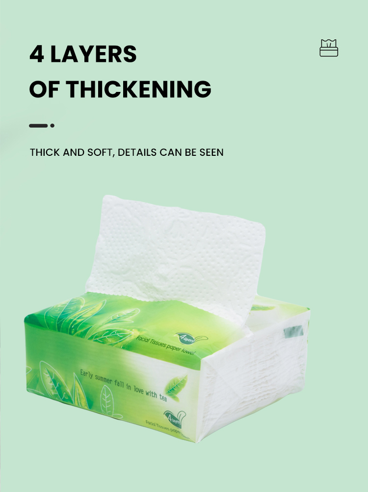 MUMMY BABY Organic green tea Facial Tissue Paper 4 ply （8 Packs/10 ...