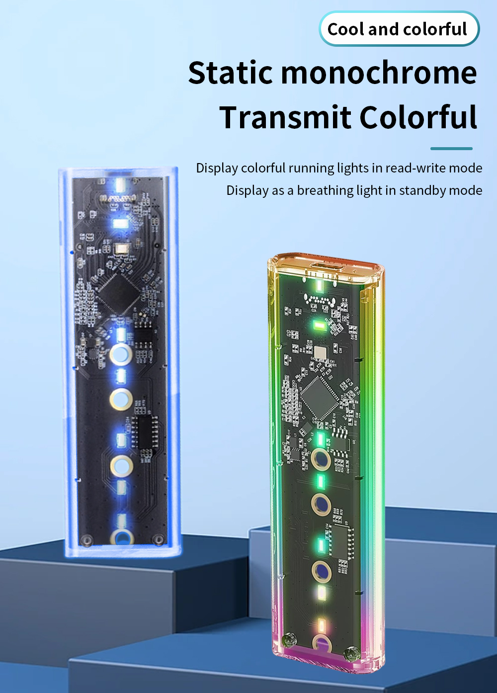 Walram M.2 Enclosure SATA PCI-e Adapter NVMe SSD Tool Free Aluminum ...
