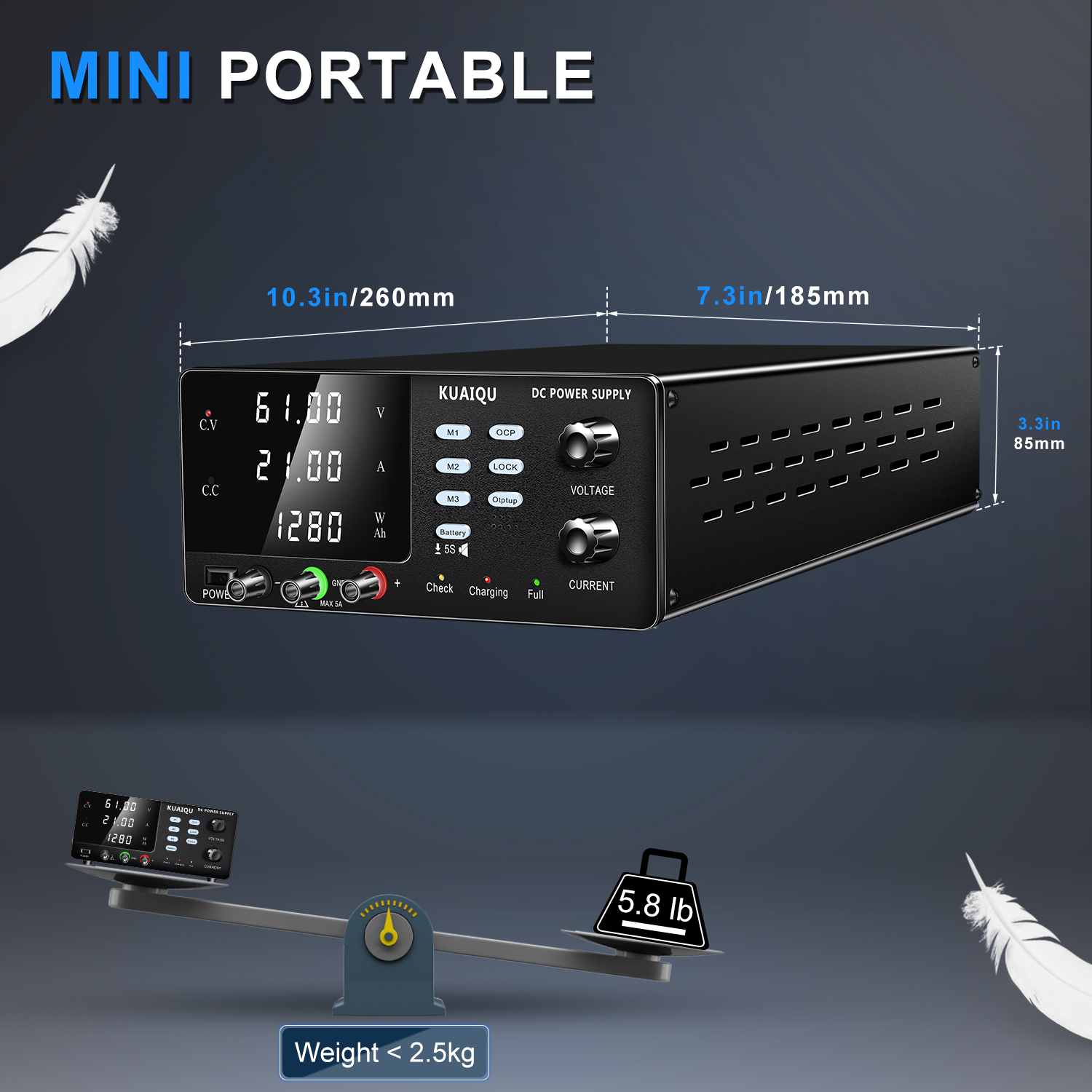 NICE-POWER 24 volt Lab DC Power Supply DC 30V 10A 60V 20A Adjustable ...