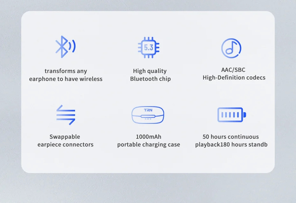 TRN BT20 Pro Wireless Bluetooth 5.3 HIFI Earphones Module Upgrade Cable ...