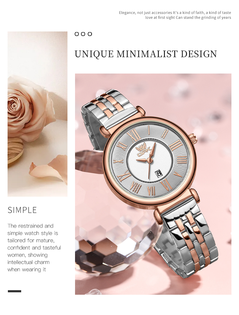 OLEVS Wrist Relo Watch For Women Waterproof Original With Box Stainless ...