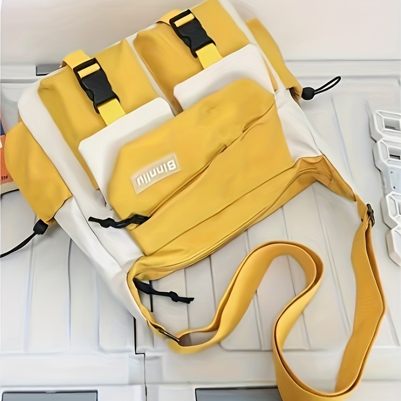 Men's Japanese Style Crossbody Bag - Large Capacity Casual Canvas ...