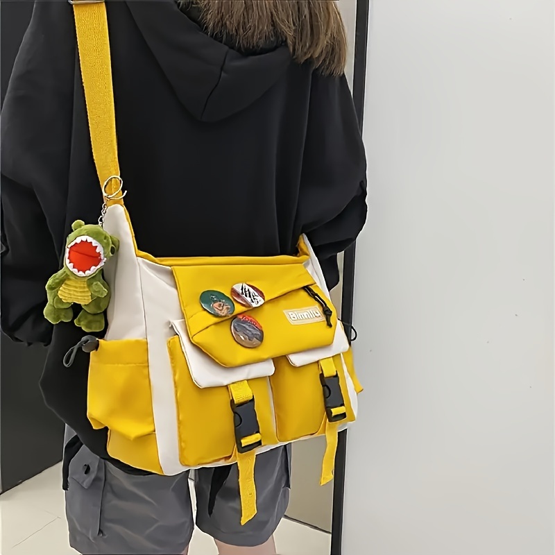 Men's Japanese Style Crossbody Bag - Large Capacity Casual Canvas ...
