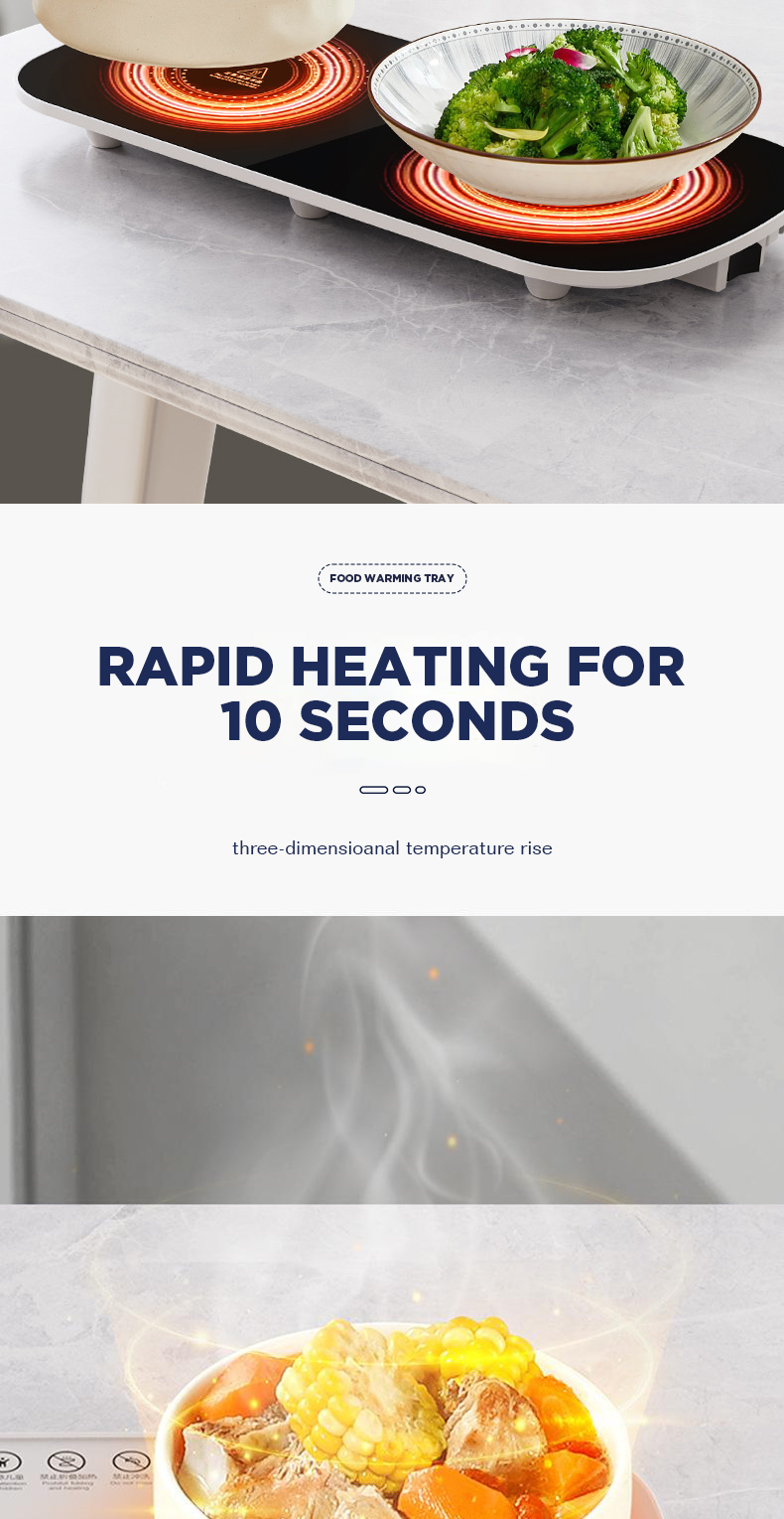 Dreepor Electric Food Warming Tray Adjustable Temperature Warm Plate ...