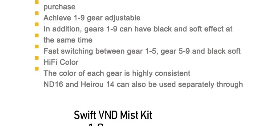 Nisi Swift System Adsorbable Round Filter Set Adjustable ND1-5 5-9 1-9 ...