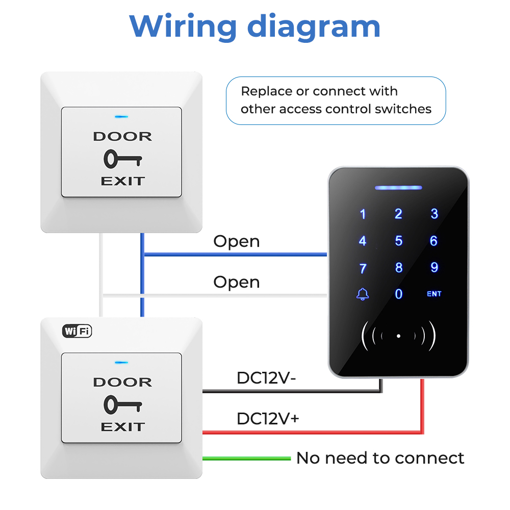 SMATRUL Tuya Smart Access Control WIFI Door Control Switch RF433 ...