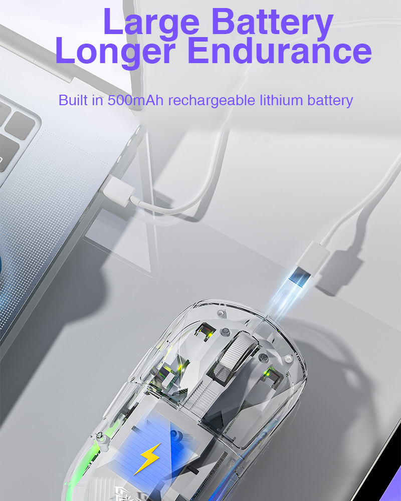 AULA SC660 Tri-Mode Game Mouse Wireless 2.4G/bluetooth/wired Backlight ...