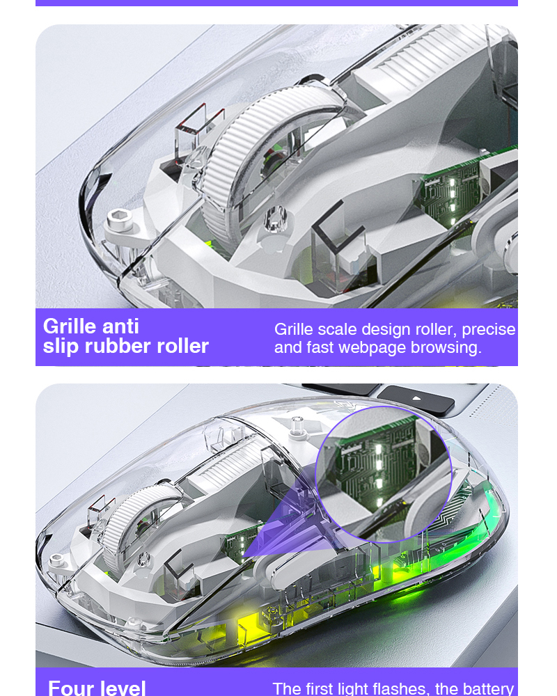 AULA SC660 Tri-Mode Game Mouse Wireless 2.4G/bluetooth/wired Backlight ...