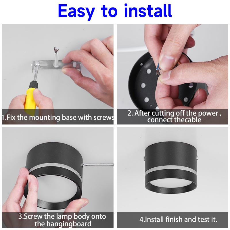 Led Downlight Surface Mounted Pin Light Ceiling Light 3 Colors 5W 10W ...