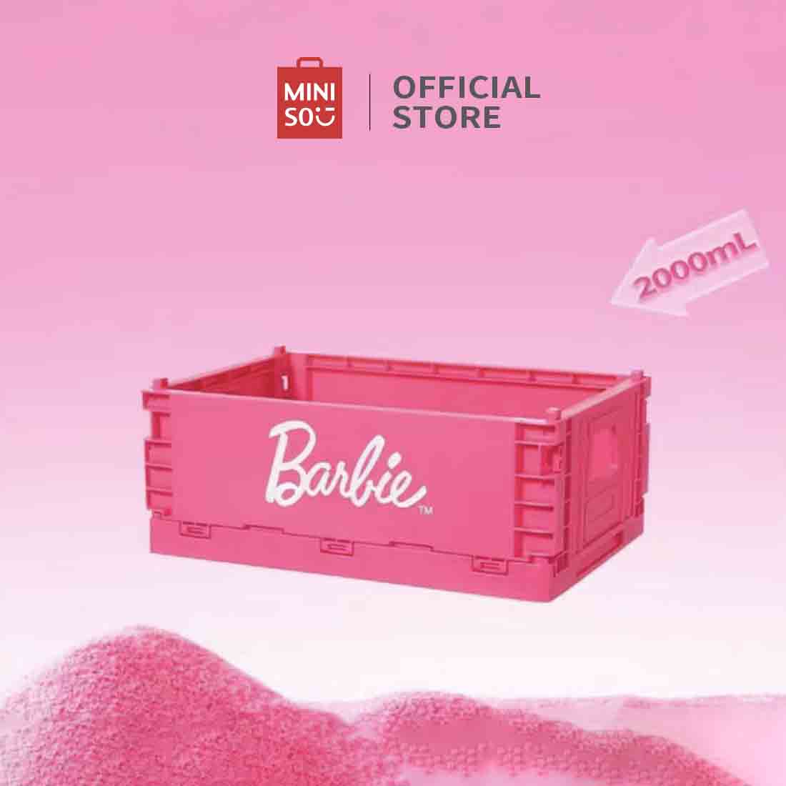 Miniso X Barbie Series Large Kuke Folding Basket 34Cm Folding Storage ...