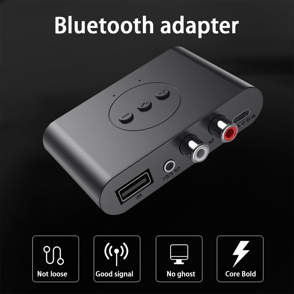 Bluetooth 5.0 Audio Receiver RCA 3.5mm AUX Jack Stereo Music Wireless ...