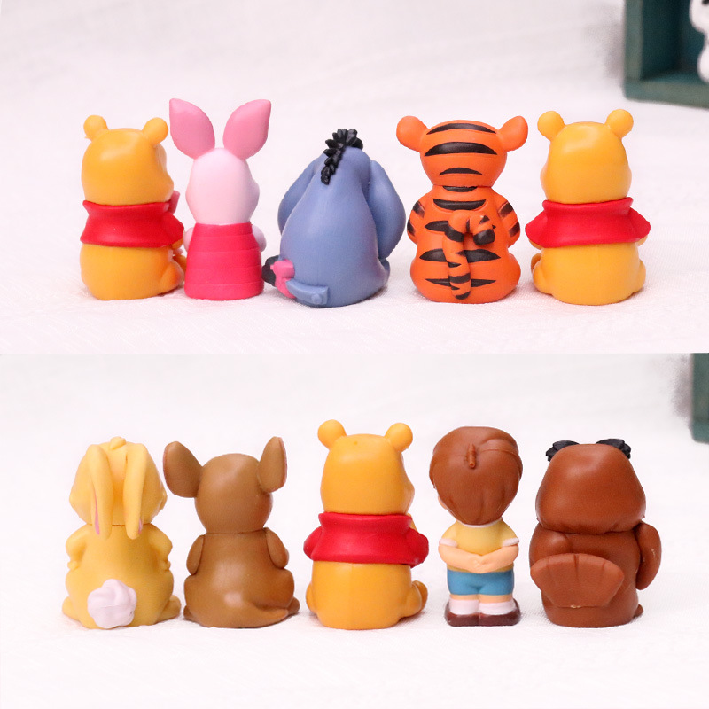 10Pcs/Set 5-6cm Anime Cartoon Winnie the Pooh Piglet Robin Tigger ...