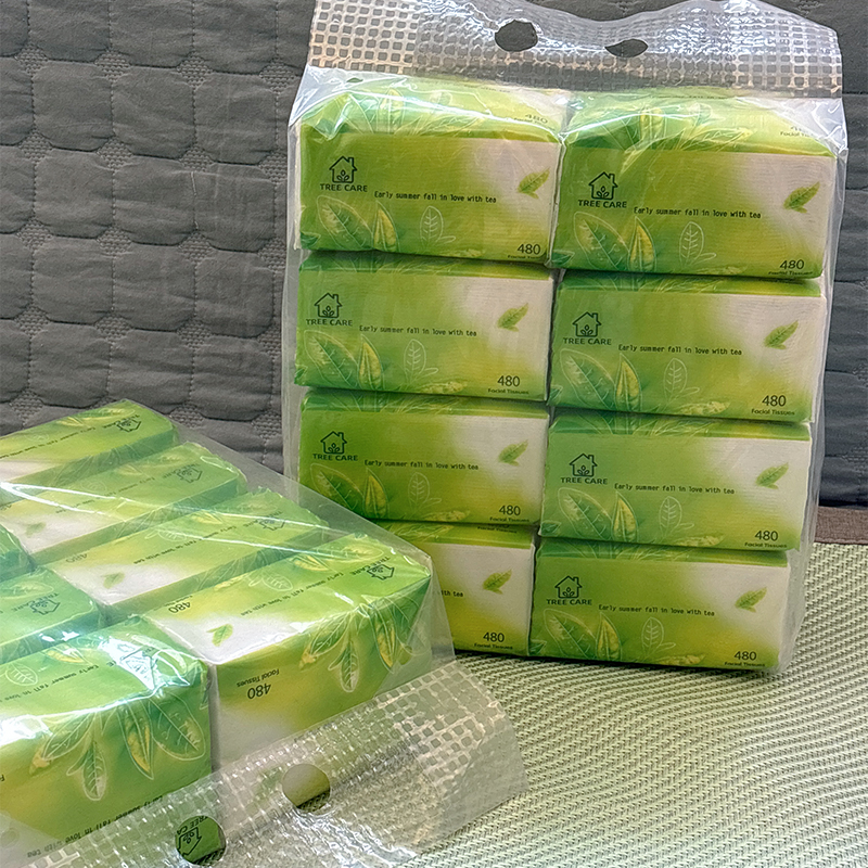 480sheets 8packs/10packs Organic green tea 8/10pcs Facial Tissue Paper ...