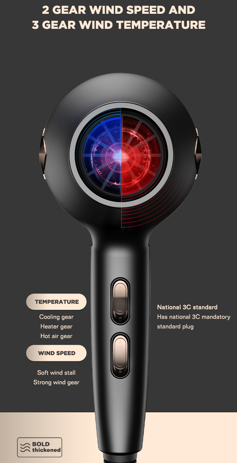 Dreepor Professional Blower Hair Dryer Electric Hair Blower Hair Care ...