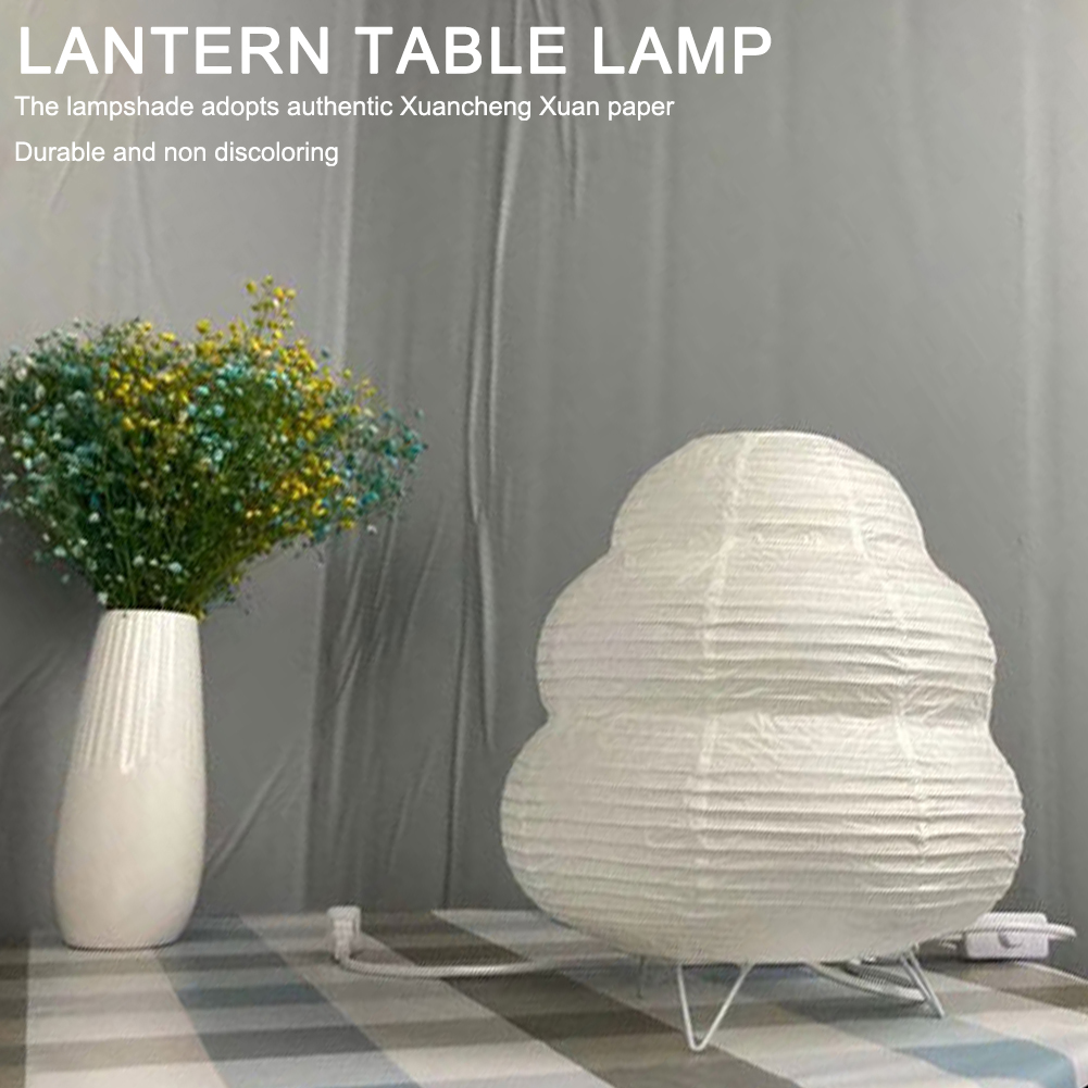 Nordic Paper Lantern LED Table Lamp Ambient Night Light for Bedroom ...
