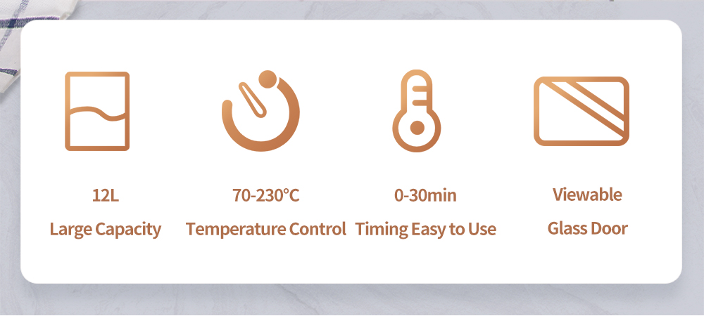 Simplus 12L Electric Oven for Baking Multifunctional Oven Toaster ...