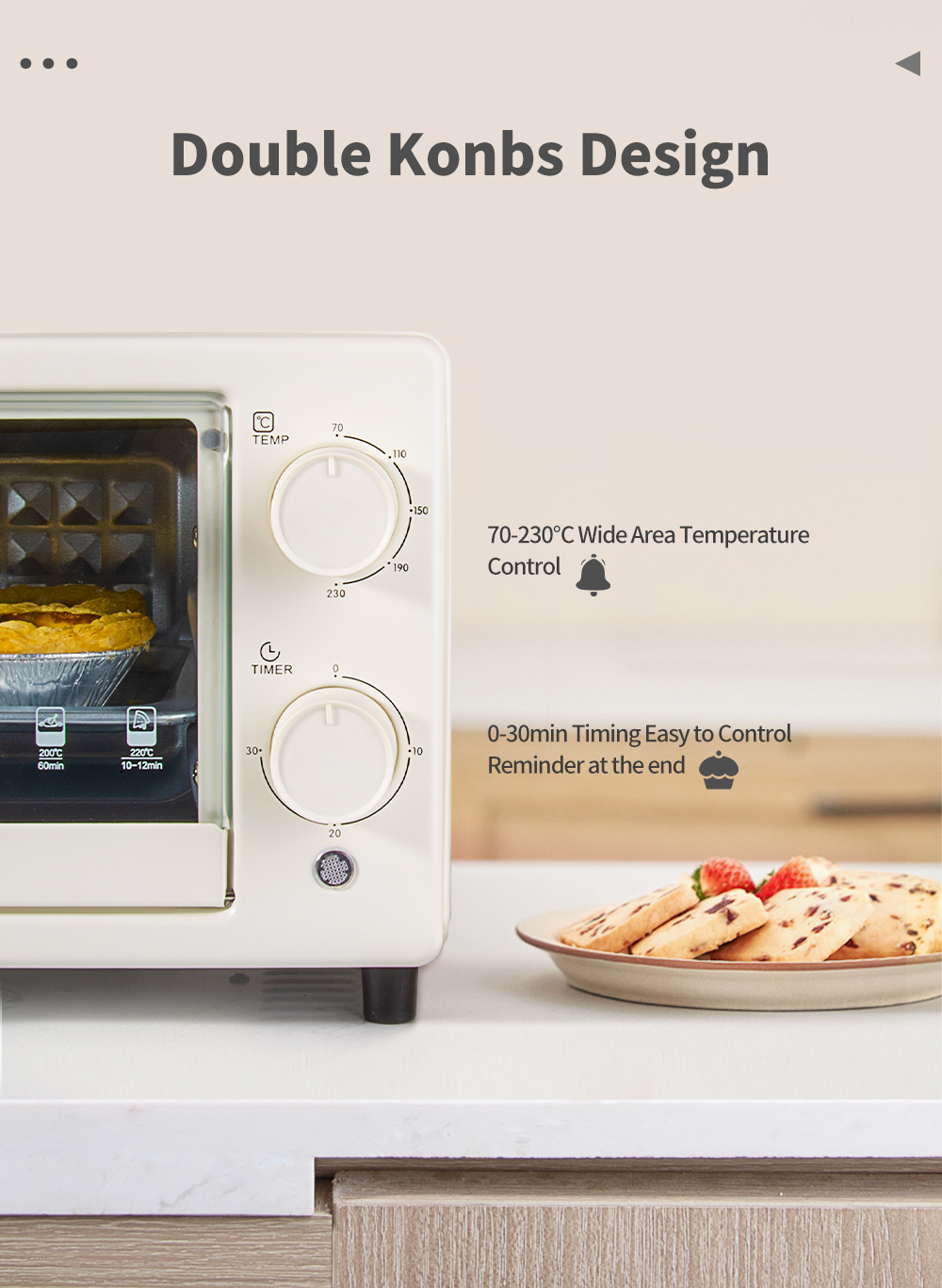 Simplus 12L Electric Oven for Baking Multifunctional Oven Toaster ...