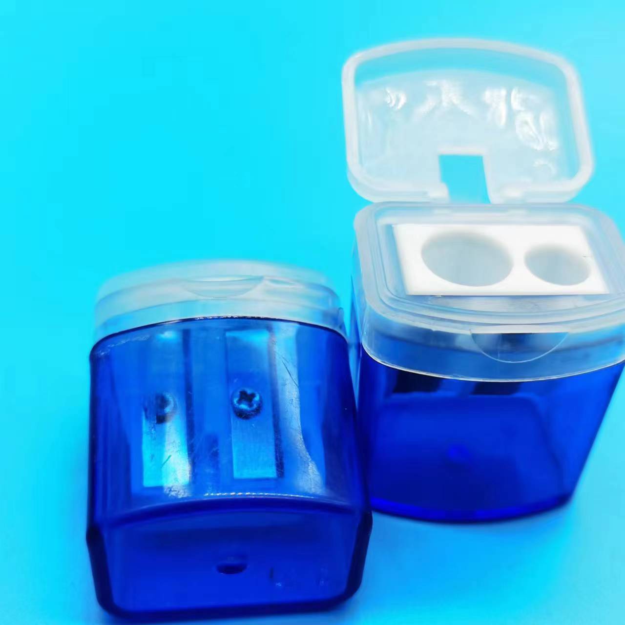 Double Hole Pencil Sharpener with Lid Primary School Students Dedicated ...