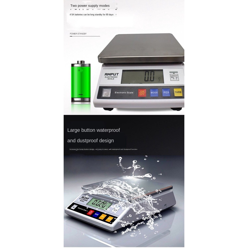 10Kg X 0.1G 7.5Kg X 0.1G Digital Precision Industrial Weighing Scale W ...
