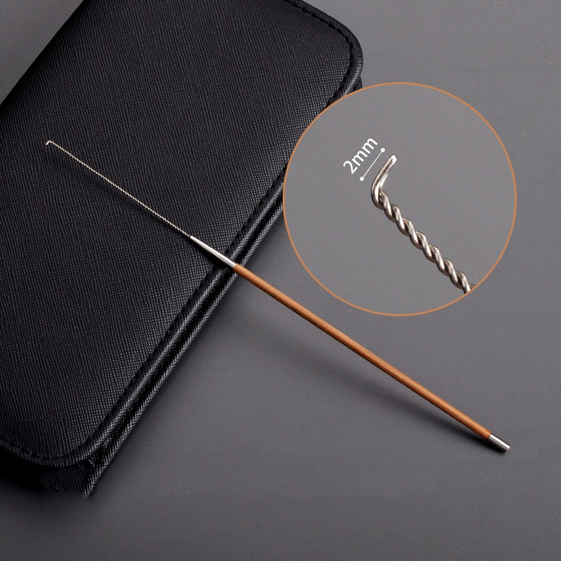 Bamboo Handle Professional Ear Spoon Set Ear Lift Elastic Ear Grip Ear ...