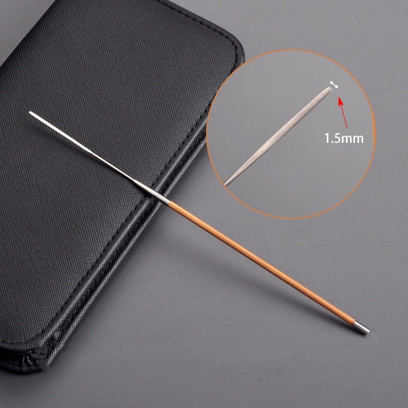 Bamboo Handle Professional Ear Spoon Set Ear Lift Elastic Ear Grip Ear ...