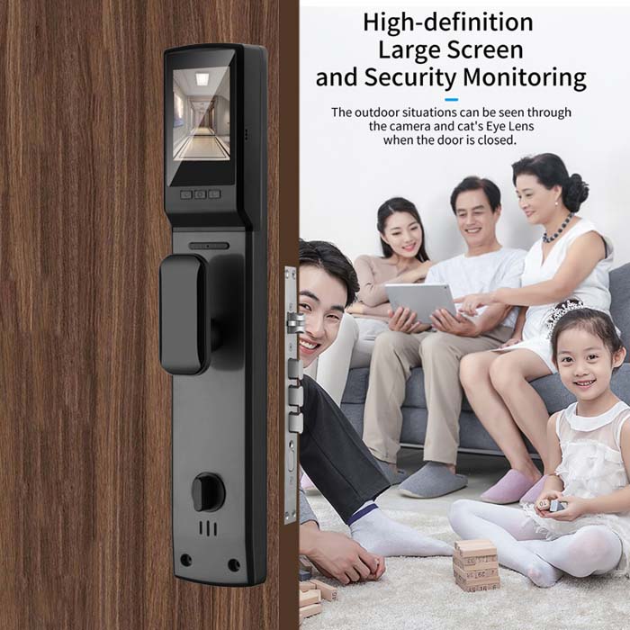XSDTS 3D Face Smart Door Lock Tuya WIFI Security Camera Monitor Intelligent Fingerprint Password ...
