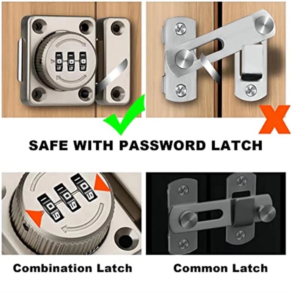 California Universal Password Bolt Lock Zinc Alloy Password Lock Rotary ...