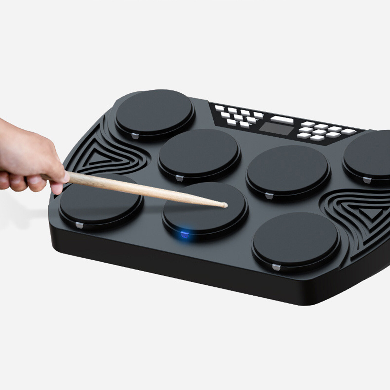 Multifunction Portable Electronic Drum Set 7 Velocity-Sensitive Pads ...
