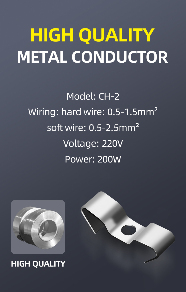 46~52pcs 220V CH-2 Wire Cable Connectors 2 IN 2 OUT Convenient Press 0. ...