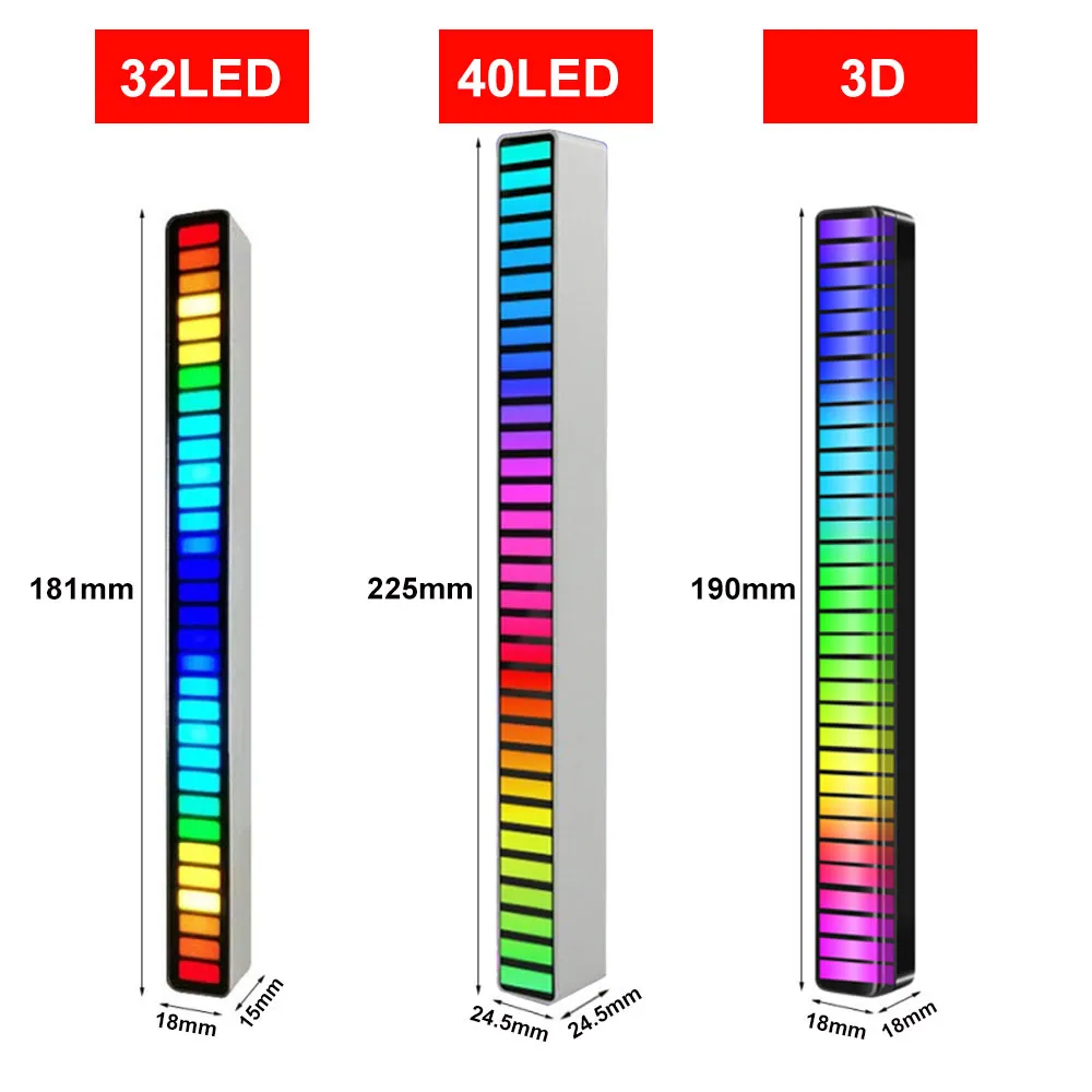 LED Sound Control Lights RGB Pickup Lights Music Rhythm Atmosphere ...