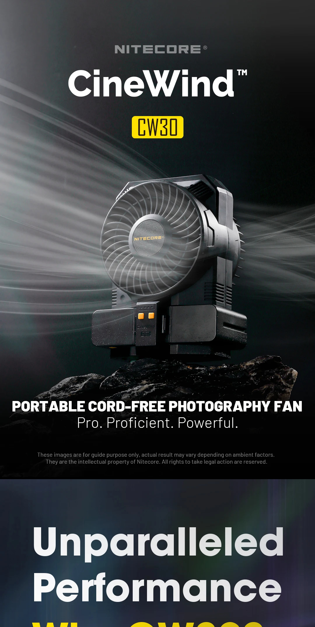 NITECORE CW30 CineWind Mini Photography Fan Protable Cord-Free Fan ...