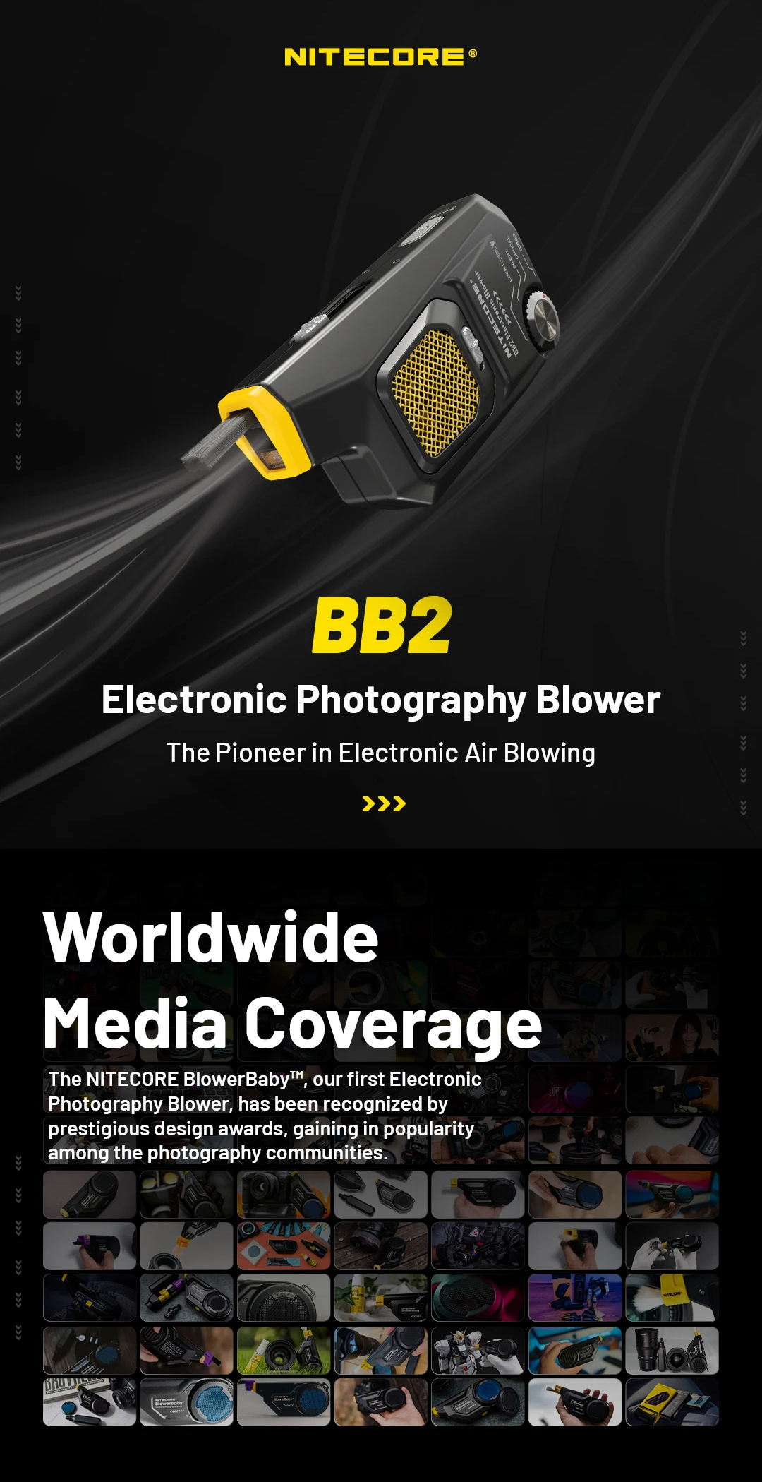 NITECORE BB2 Electronic BlowerBaby Photography Blower Multi Function Purpose Lightweight ...