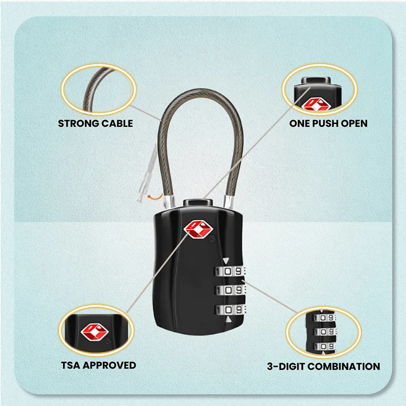 KIPRUN TSA Approved Luggage Lock, 3-Digit TSA Customs Code Lock ...
