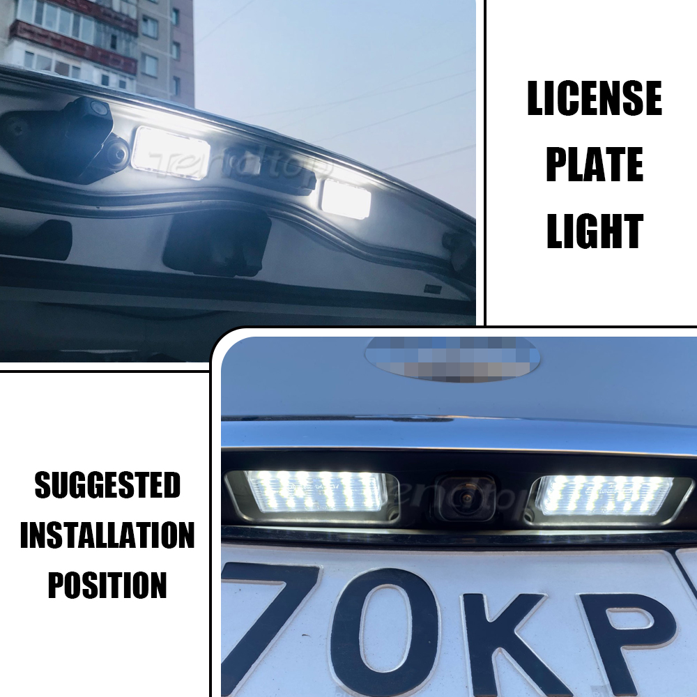 2Pcs LED Number License Plate Light For Toyota Land Cruiser J100 J200 ...
