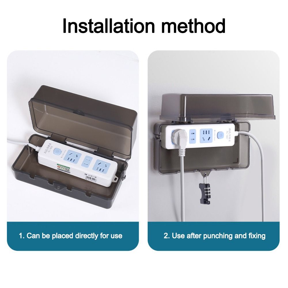 LANHUA Plug Box, Plastic Waterproof Extension Lead Cover, Durable Anti ...