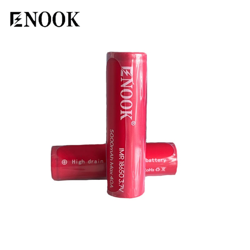 Enook Red 18650 5000mAh 40A Rechargeable battery 3.7v lithium ion ...