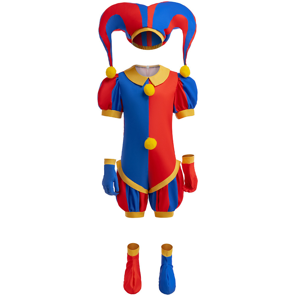 Girls Pamni Circus Suit The Amazing Digital Joker Pomni Cosplay Costume ...