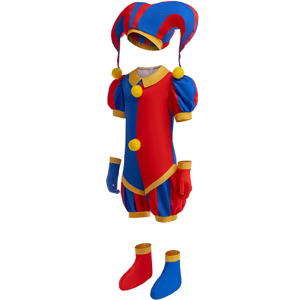 Girls Pamni Circus Suit The Amazing Digital Joker Pomni Cosplay Costume ...