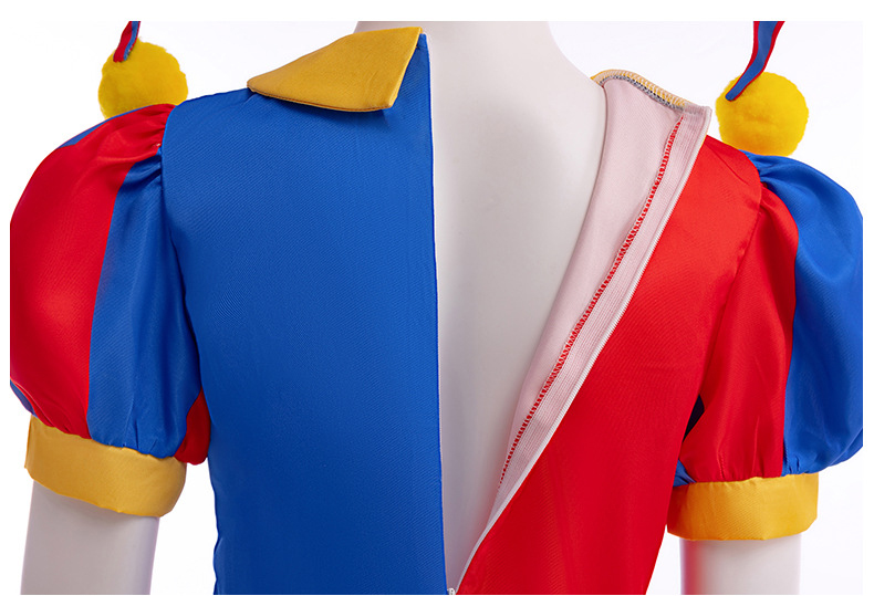 Girls Pamni Circus Suit The Amazing Digital Joker Pomni Cosplay Costume ...