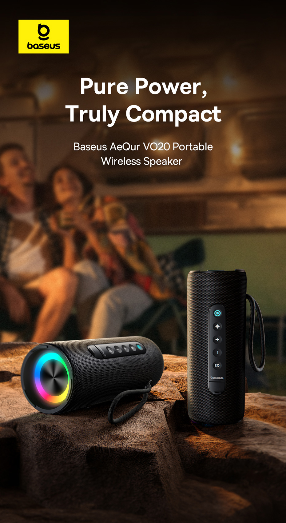 Baseus AeQur VO20 Portable Wireless Speaker 15W Bluetooth 5.3 ...