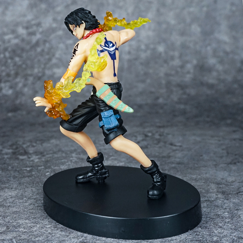 13cm Japan Anime One Piece Figure Portgas D Ace Fire Fist Ace Fighting ...