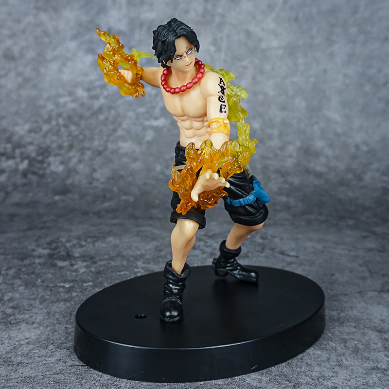 13cm Japan Anime One Piece Figure Portgas D Ace Fire Fist Ace Fighting ...