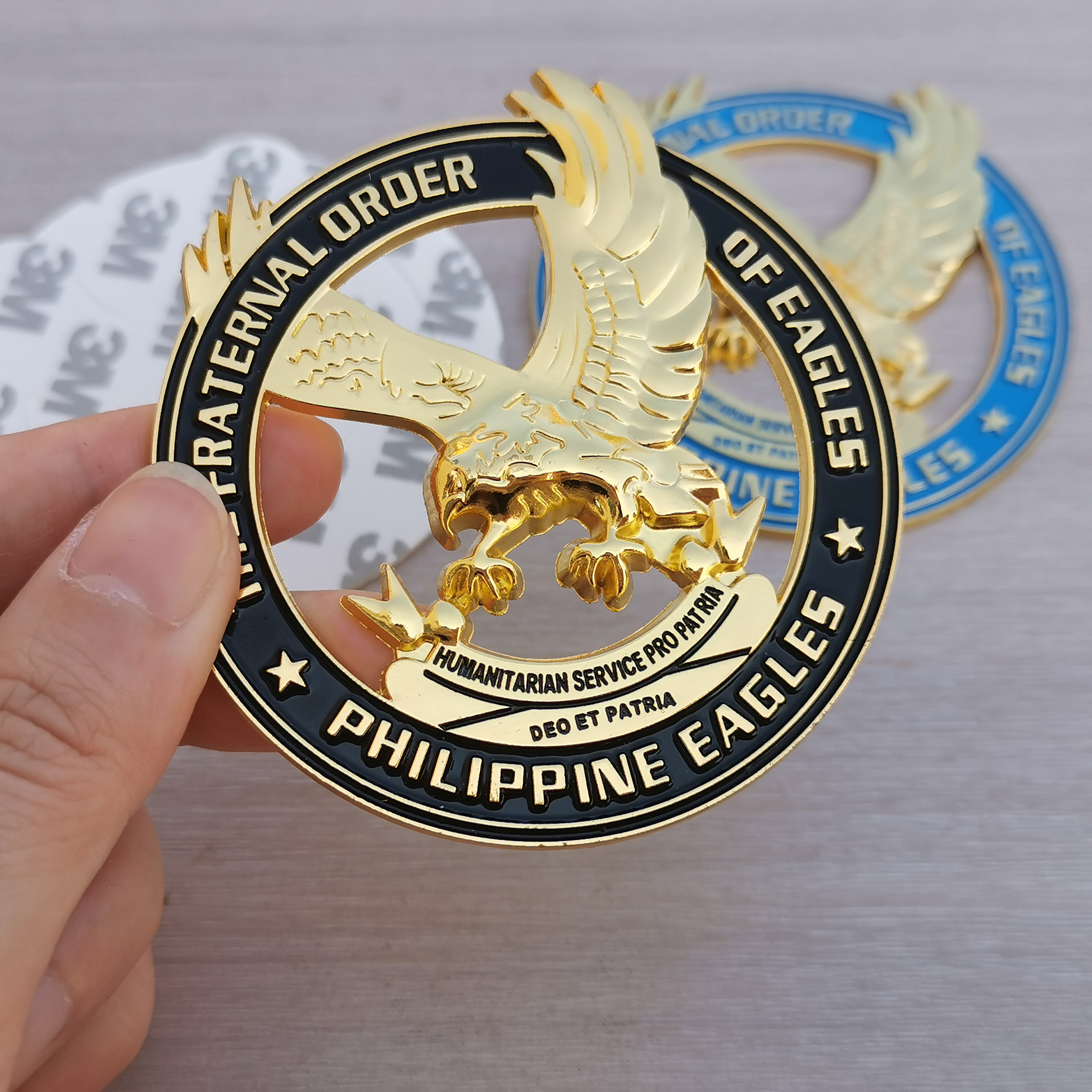 Stainless Steel Eagles Emblem Car Sticker KUYA ATE TFOE-PE Waterproof ...