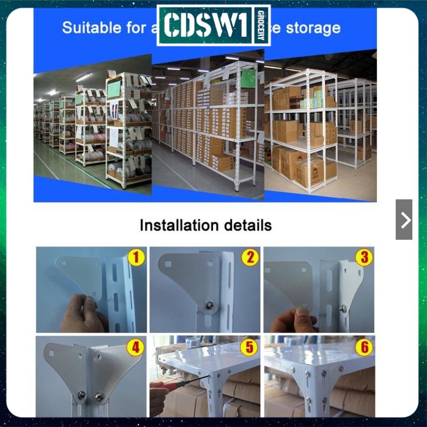 CCHSJ All Metal Rack Angle Steel Rack Adjust Height Big Goods Shelves ...