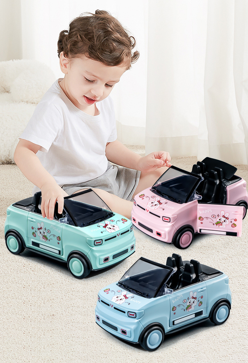Toy for kids boy Mini convertible car simulation plastic car model boy ...