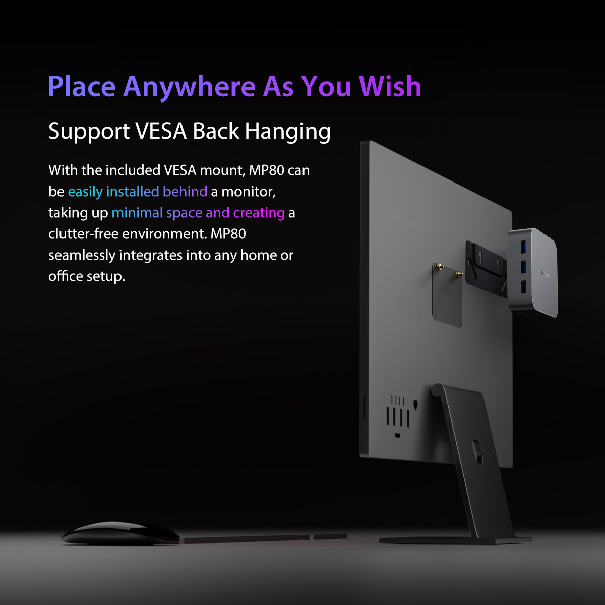 Blackview MP80 Mini PC 12th Gen Intel Alder Lake N97 DDR5 16GB 512GB ...