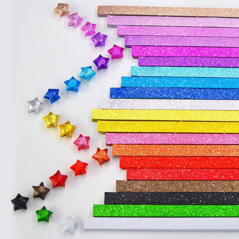 Origami Star Paper Strips Handmade DIY Craft Luminous Lucky Star Paper ...