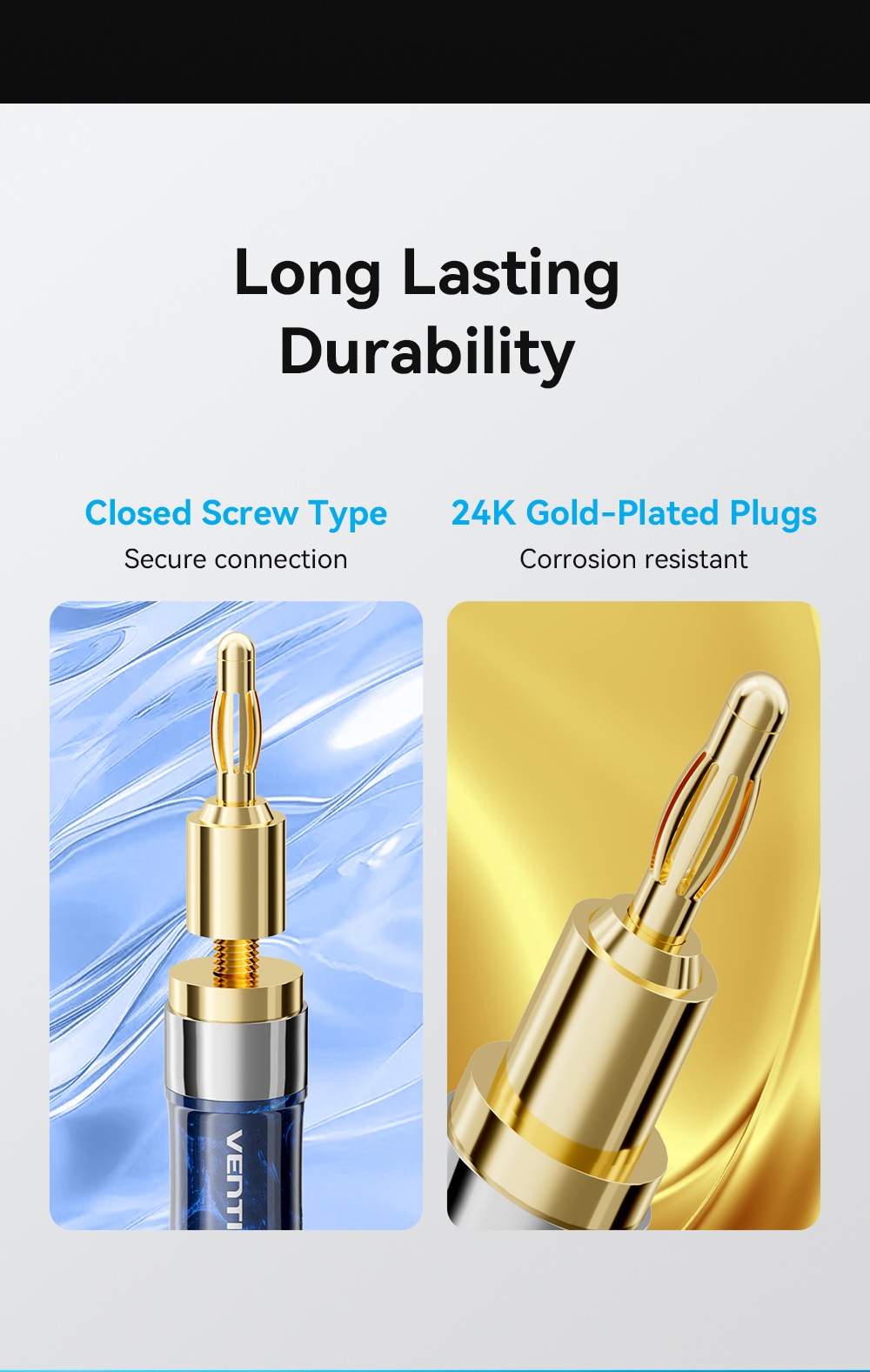 Vention Speaker Wire (Hi-Fi) with Dual Banana Plugs Blue | Shopee ...