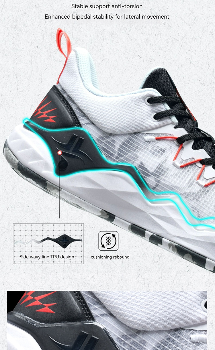XTEP Men JLIN-TEAM Basketball Shoes Rebound Shock-absorbing Heel ...